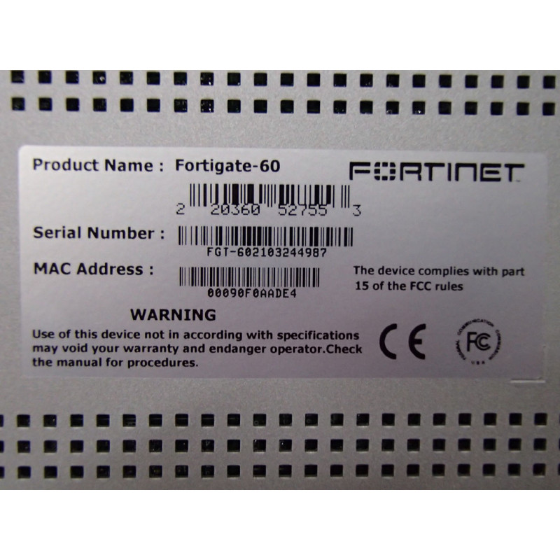 FORTINET FORTIGATE-60 - REI Industry